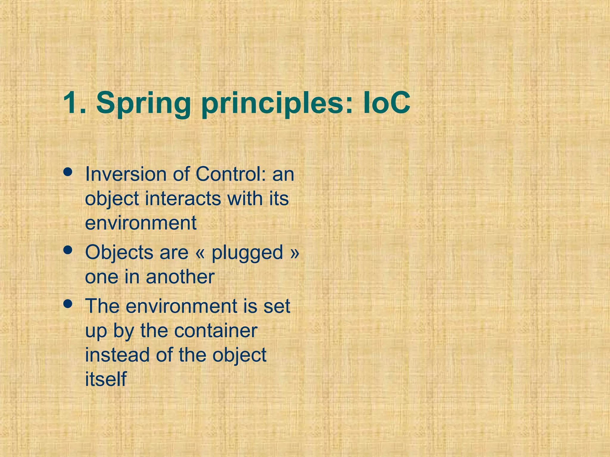 The spring framework | PPT
