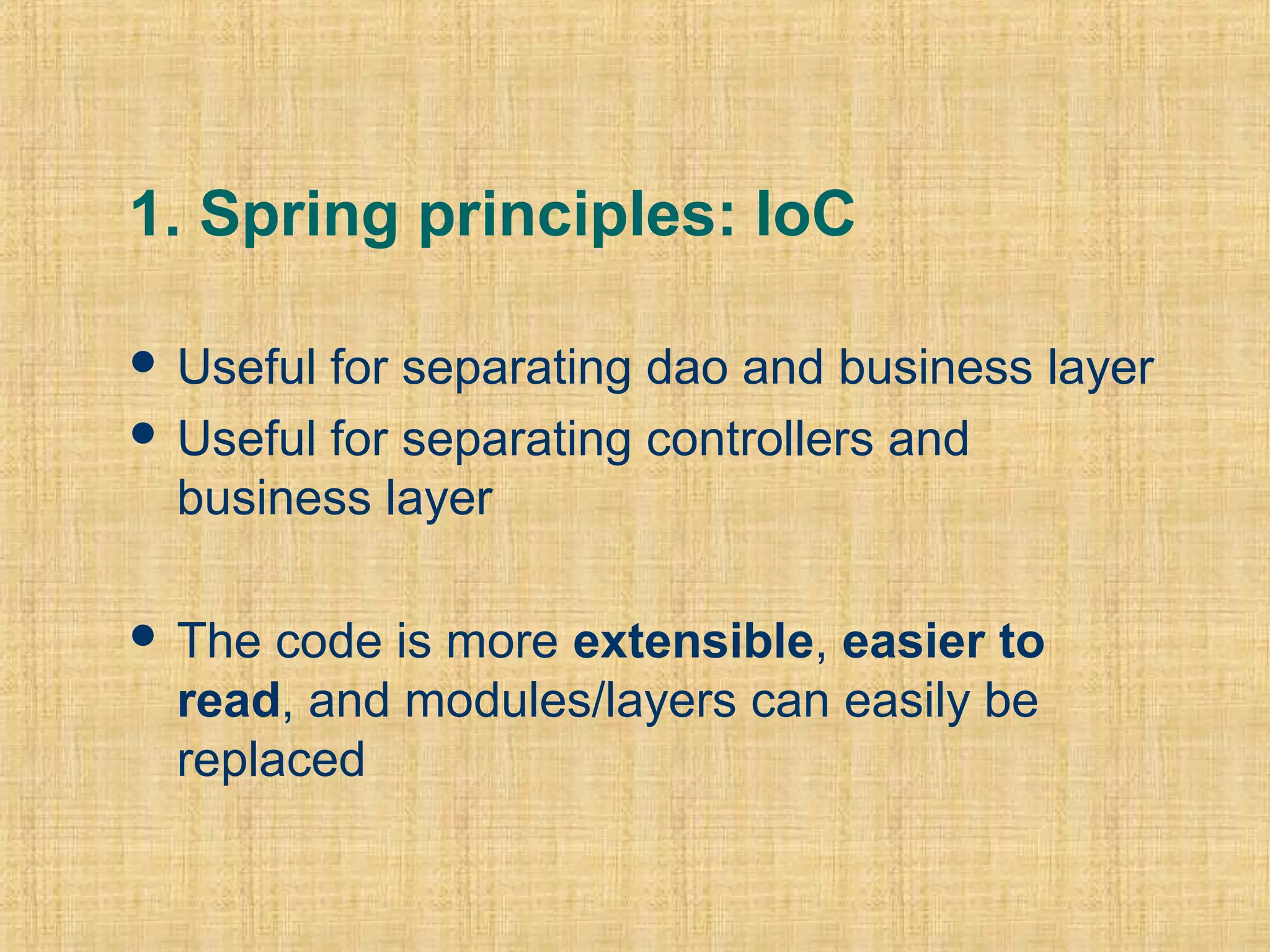 The spring framework | PPT