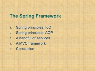 The spring framework | PPT