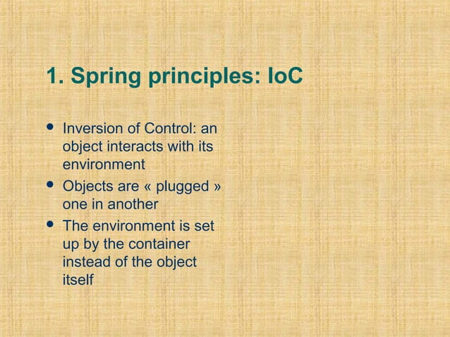 The spring framework | PPT