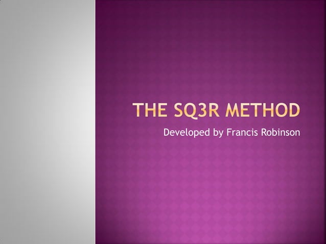 The sq3r method | PDF