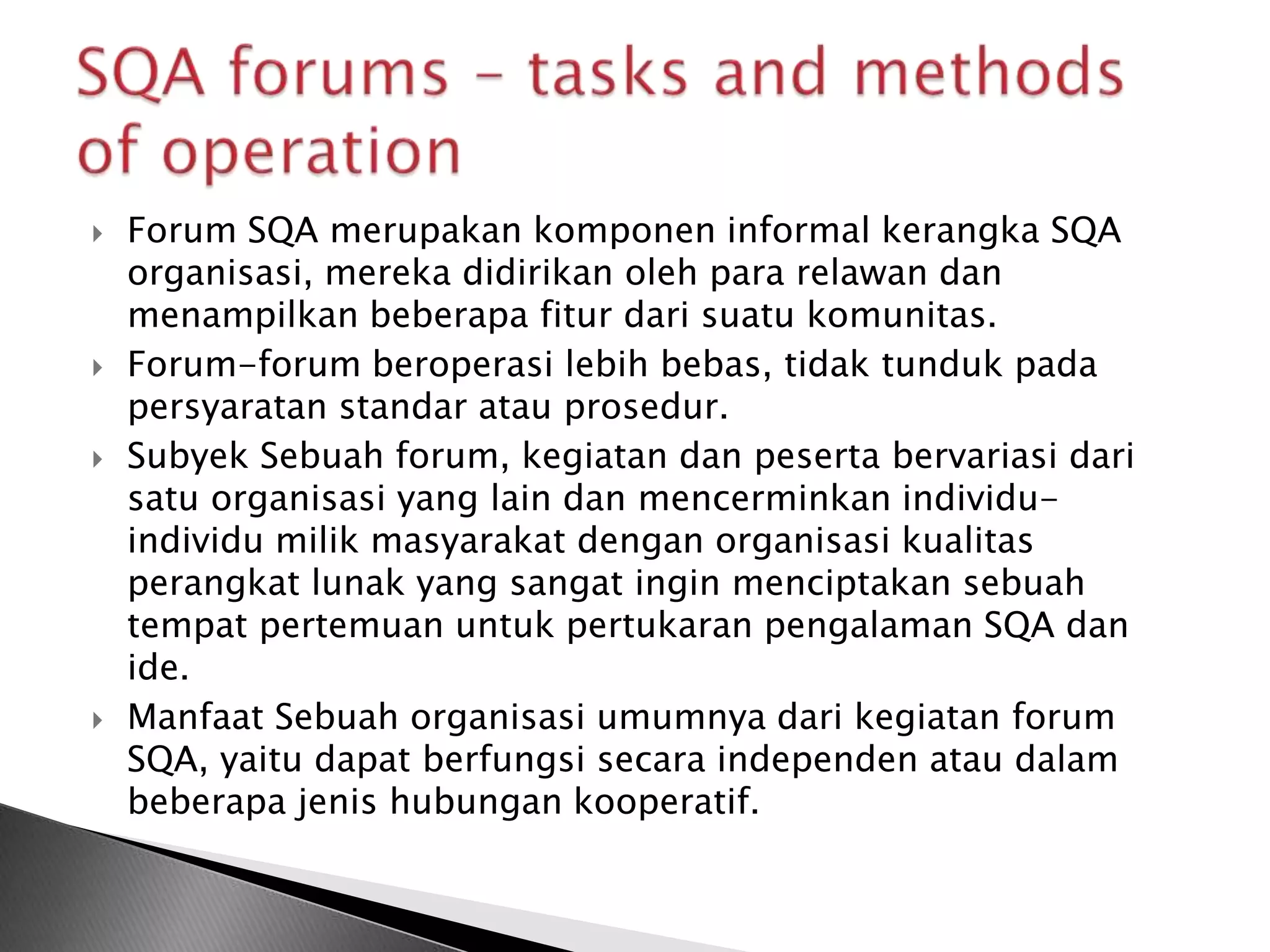 The sqa unit and other actors in the sqa system | PPTX