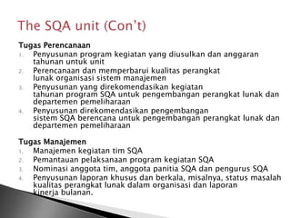 The sqa unit and other actors in the sqa system | PPTX