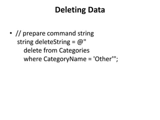 The sql connection object | PPTX