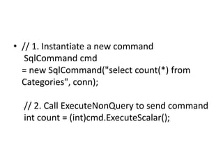The sql connection object | PPTX