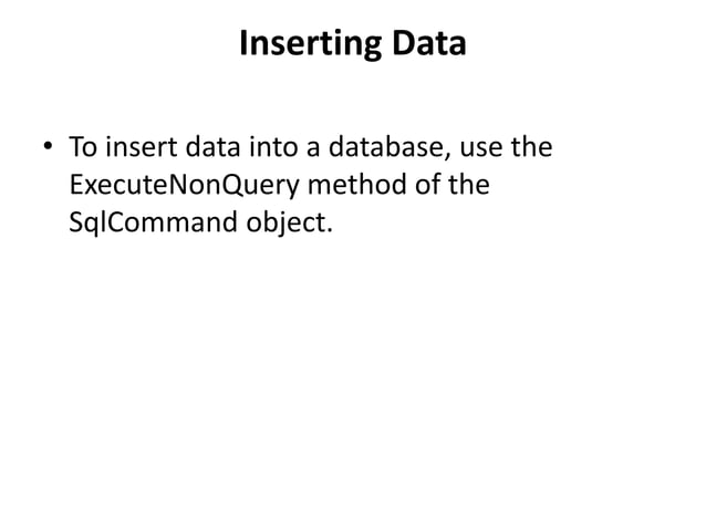 The sql connection object | PPT