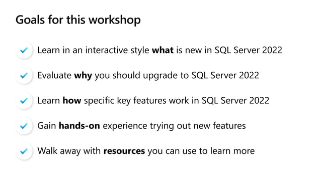 The Sql Server 2022 Workshoppptx