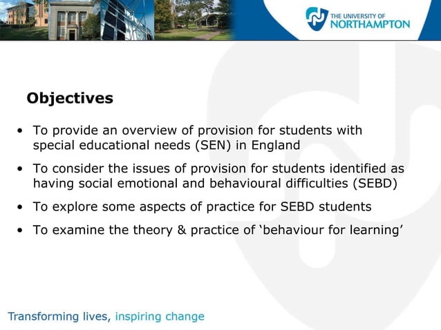 Meeting the needs of students with SEBD: some challenges about current ...