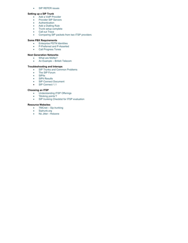 The ssca® sip training program course outline | PDF | Internet | Computing