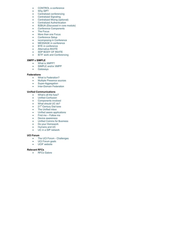 The ssca® sip training program course outline | PDF | Internet | Computing
