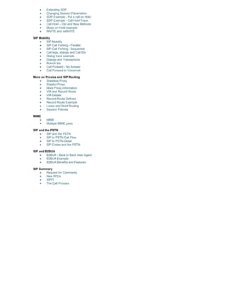 The ssca® sip training program course outline | PDF | Internet | Computing