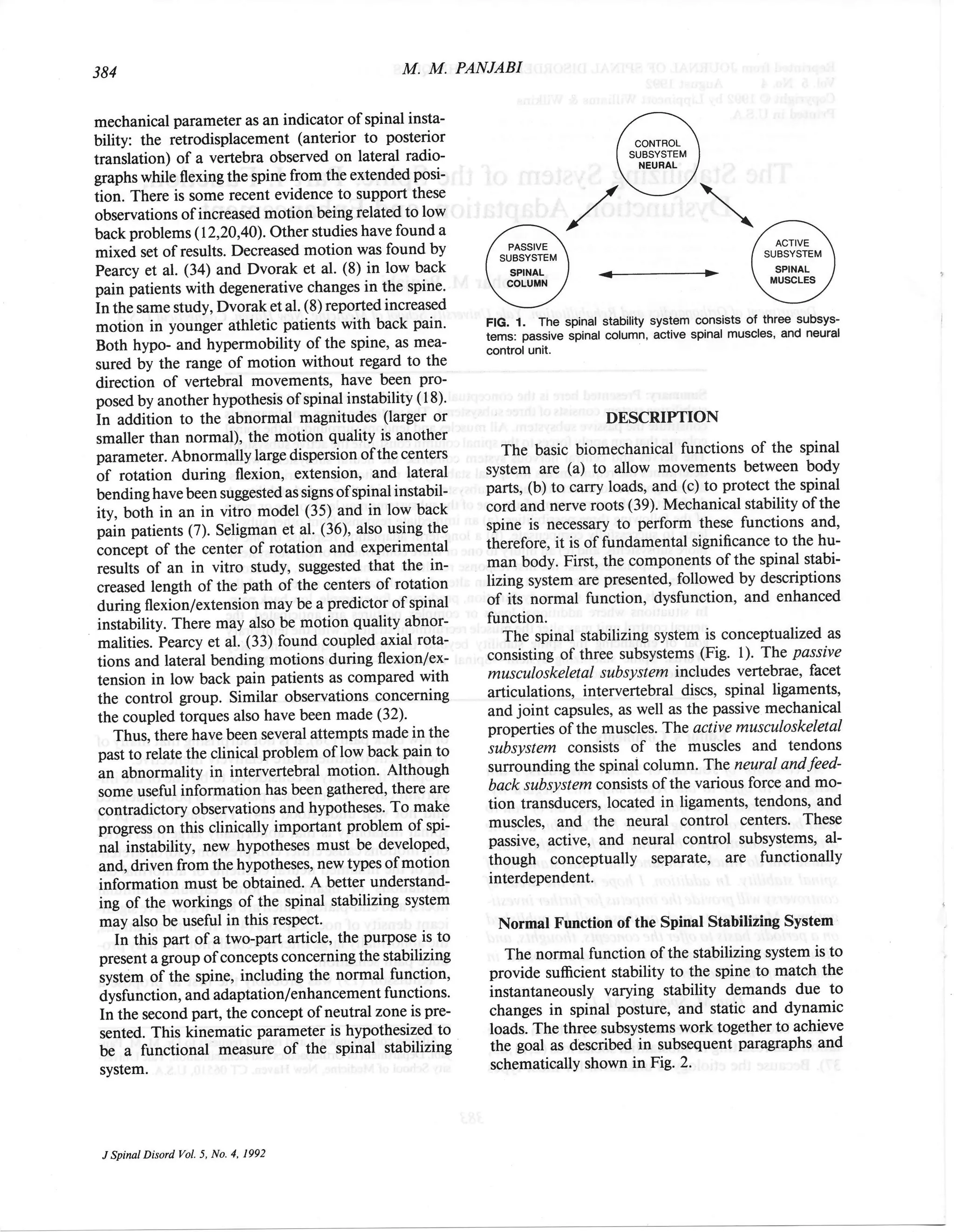 The stabilizing system_of_the_spine_part_1 | PDF
