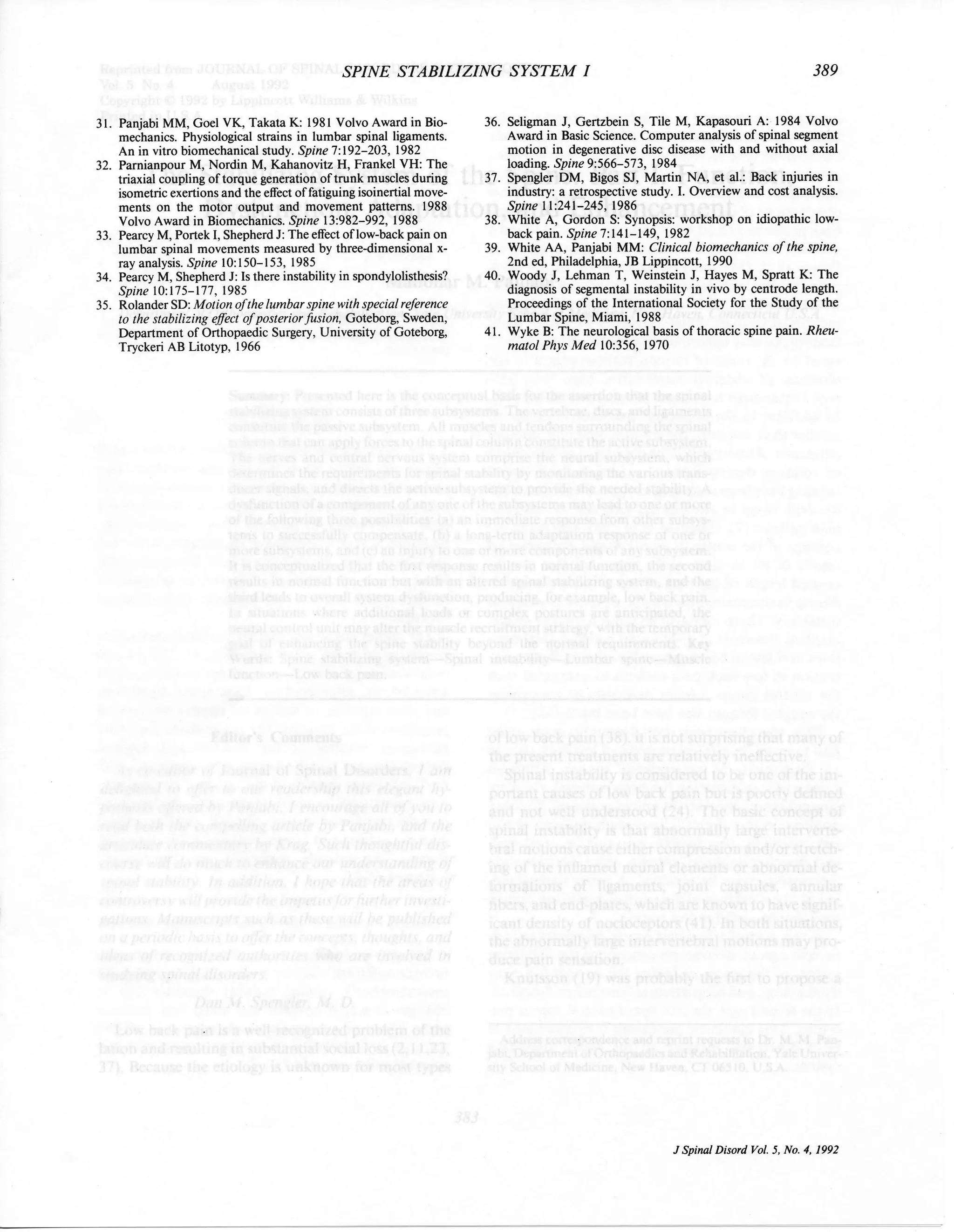 The stabilizing system_of_the_spine_part_1 | PDF