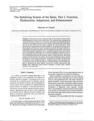 The stabilizing system_of_the_spine_part_1 | PDF