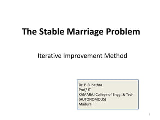 The Stable Marriage Problem | PPTX
