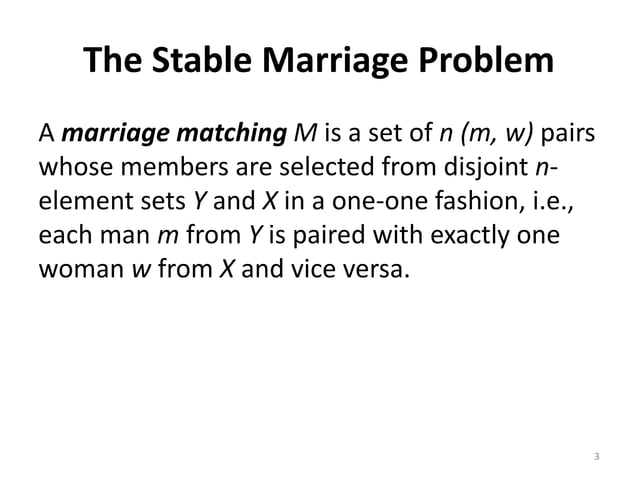 The Stable Marriage Problem | PPTX