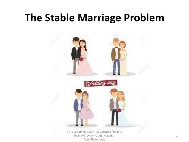 The stable marriage problem iterative improvement method | PPT