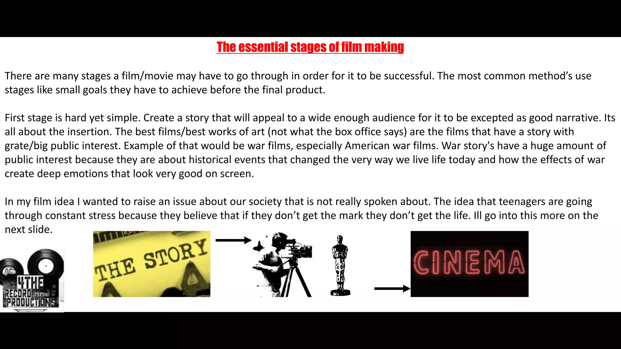 The stages of a film | PPTX