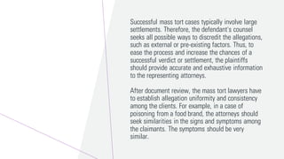 The Stages of a Mass Tort Litigation | PPT