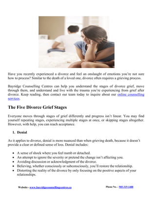 Moving Through the Stages of Divorce Grief | PDF