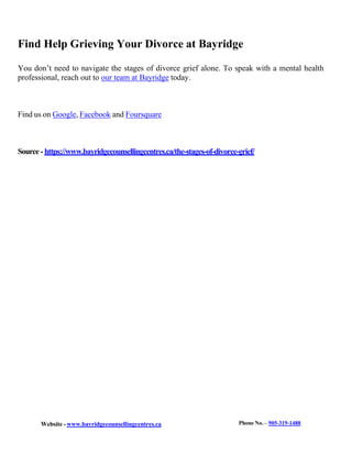 Moving Through the Stages of Divorce Grief | PDF