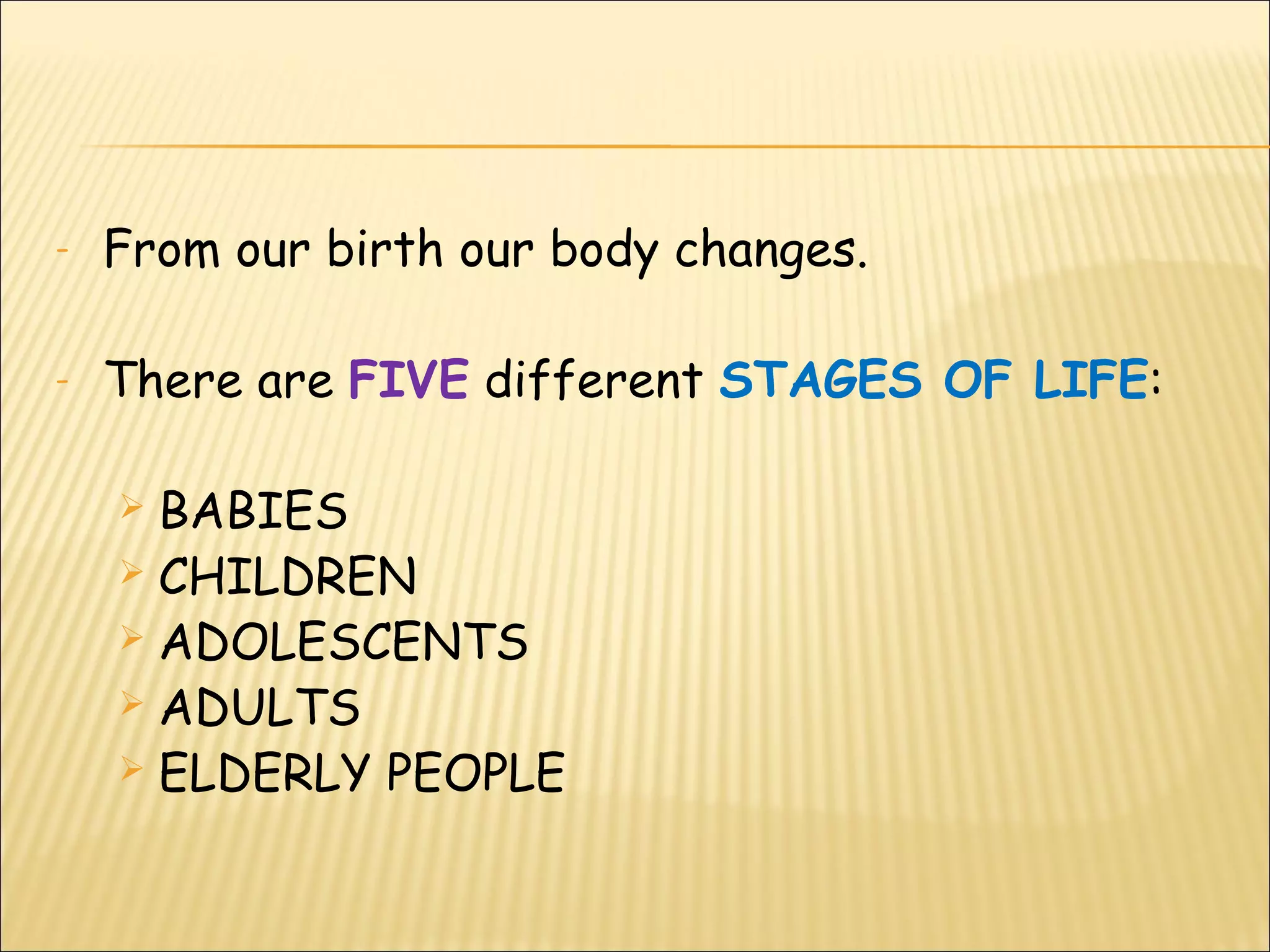 The stages of life | PPT