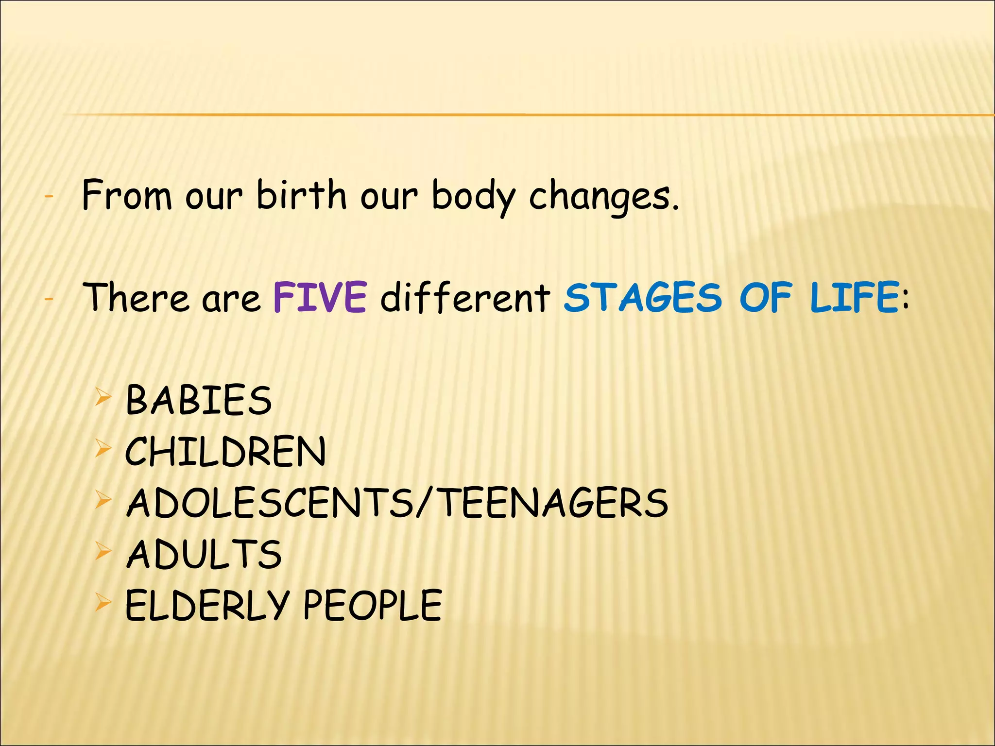 The stages of life | PPT