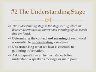 The stages of listening | PPTX