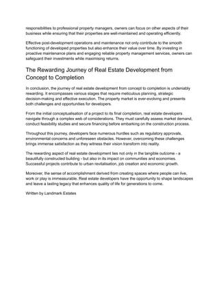 The Stages of Real Estate Development | PDF