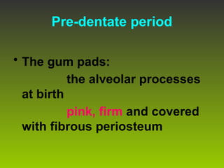 The stages of tooth development-predentate and dentate periods | PPTX