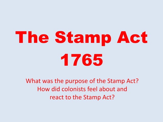 The stamp act and quartering act (1) | PPT