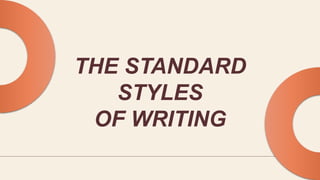 The Standard Styles of Writing | PPT