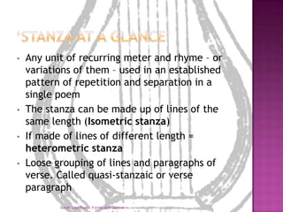 The stanza | PPTX
