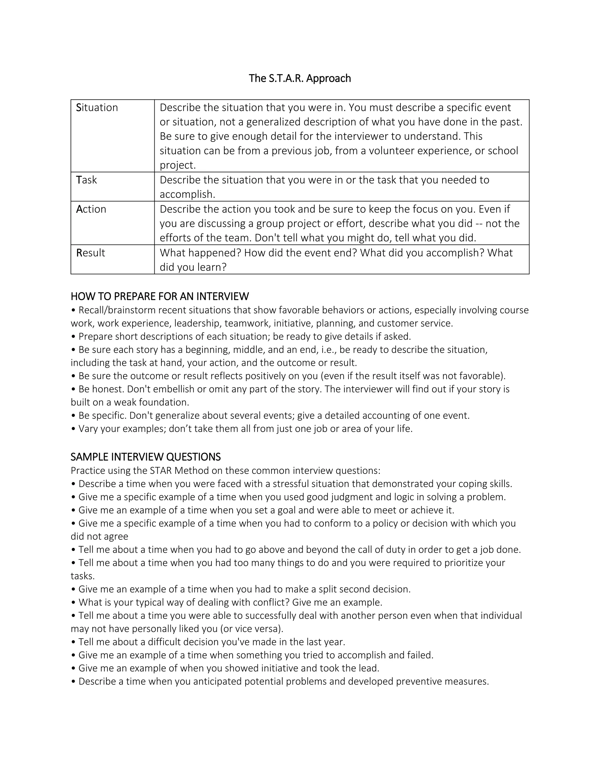 The star approach | PDF