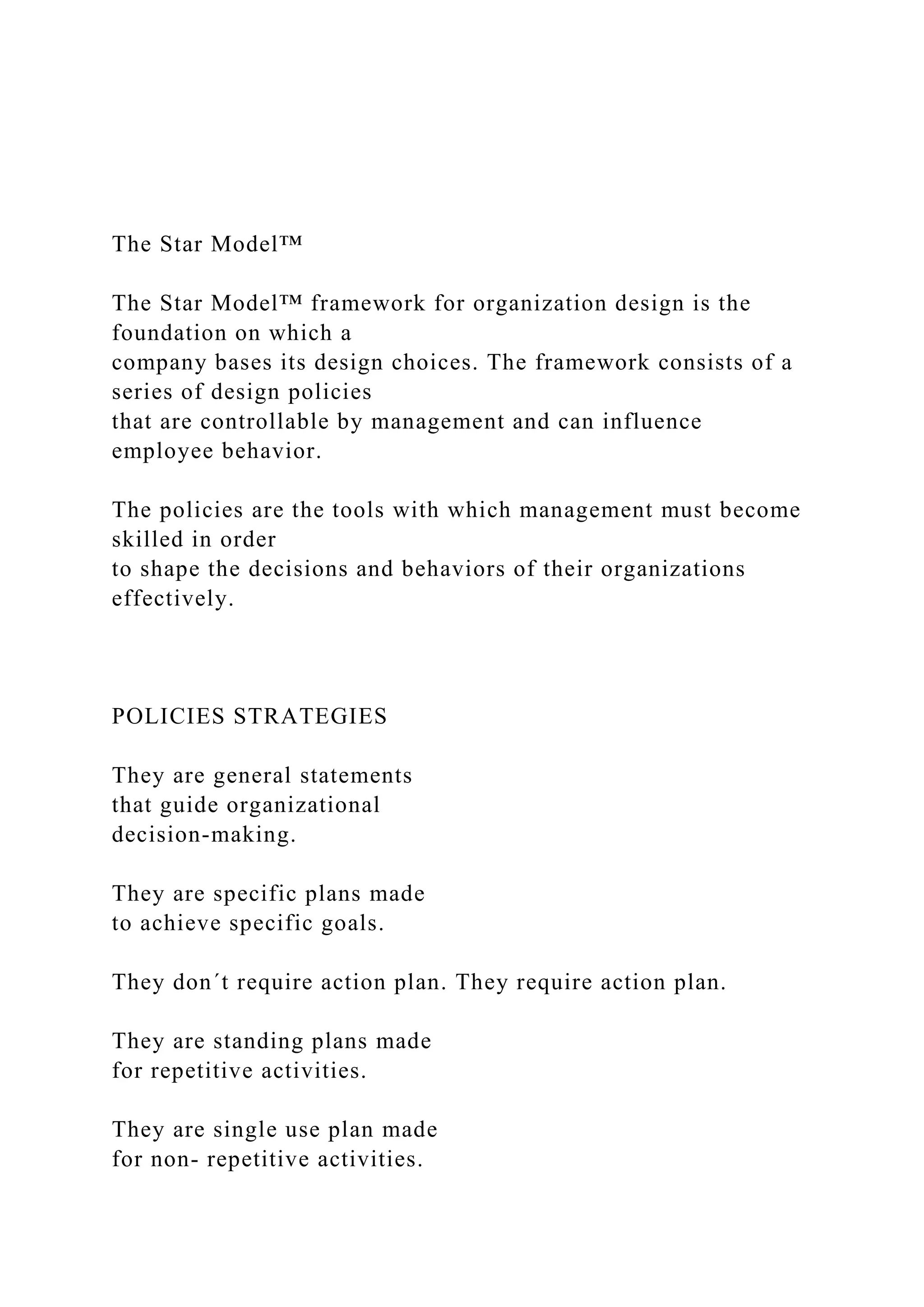 The Star Model™The Star Model™ framework for organization .docx ...