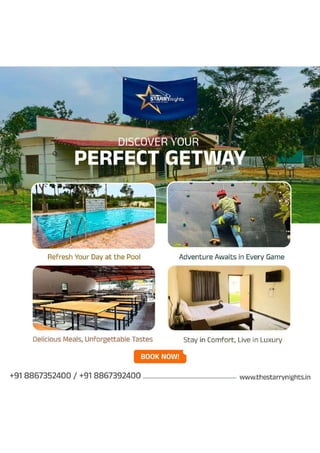 The Starry Nights Resort | Best Resort In Bangalore | PDF