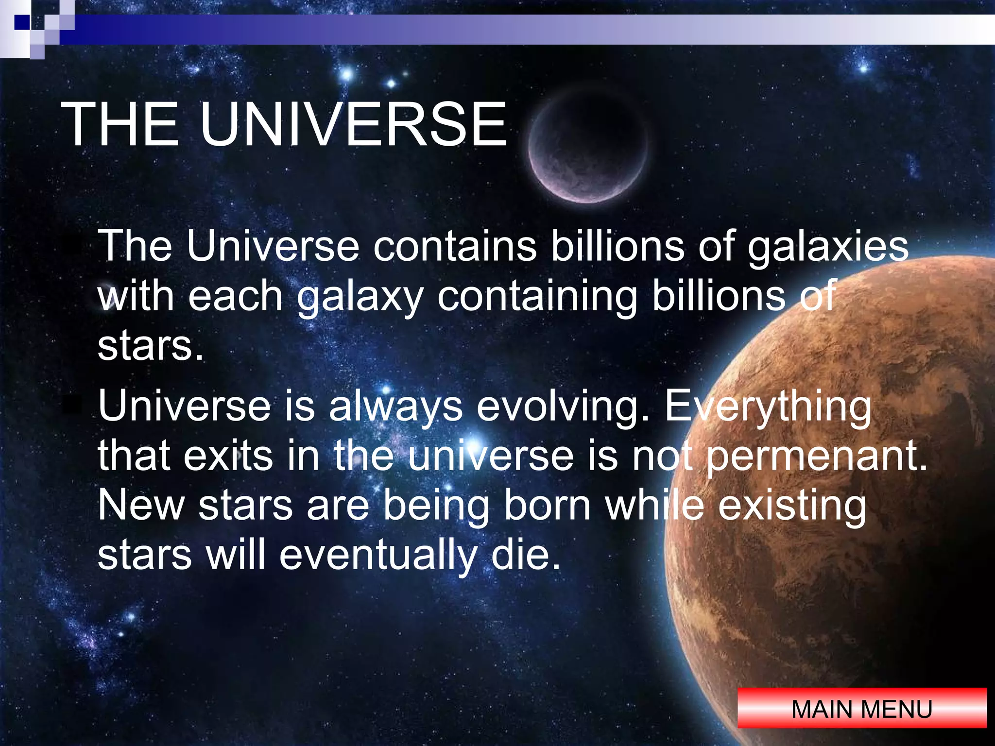 The Stars And The Galaxies In The Universe 2 L | PPT | Space and ...