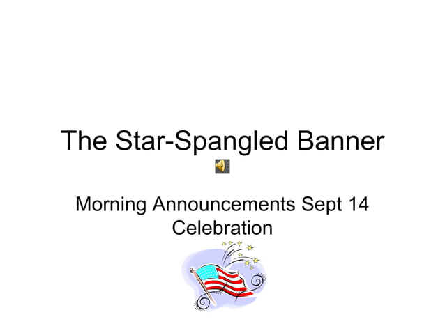 The star spangled banner music | PPT