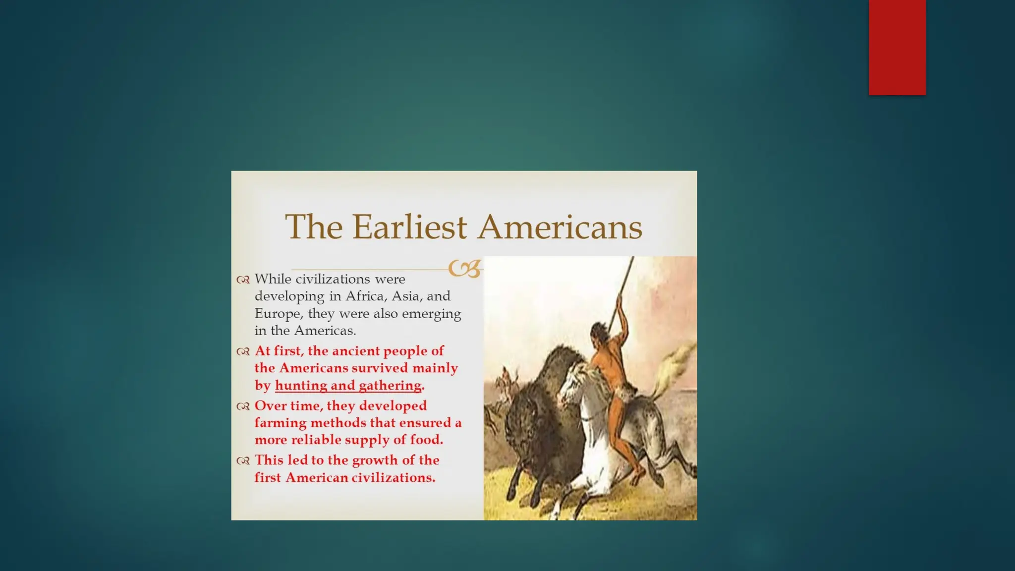 The start of American history.pptxis depicted | PPTX