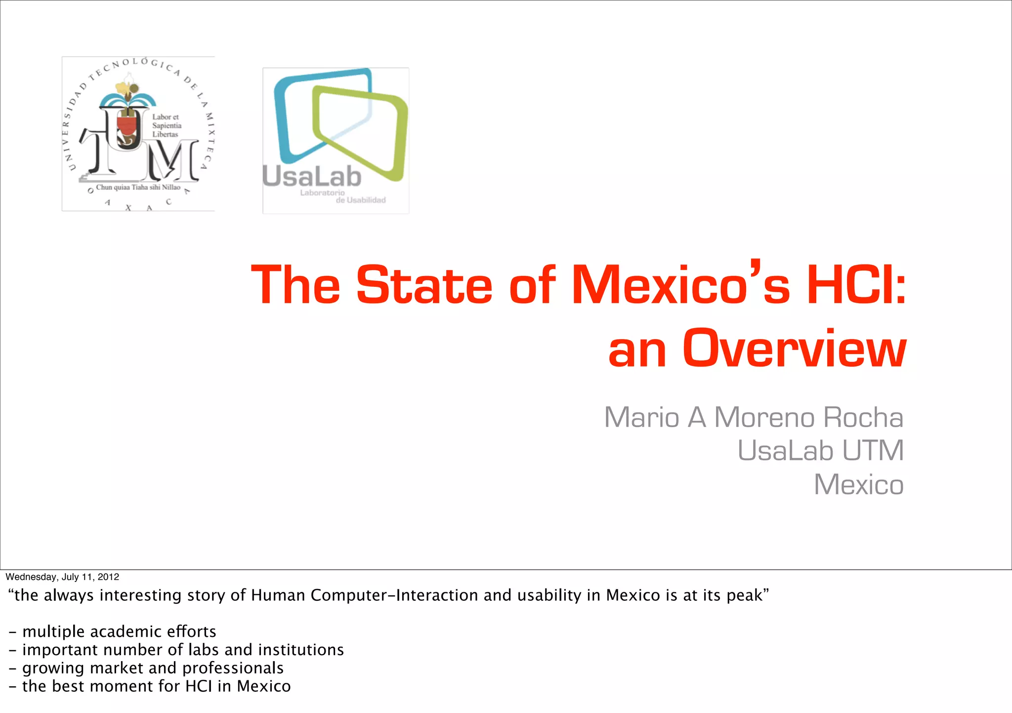 The State of Mexico's HCI: an Overview | PPT