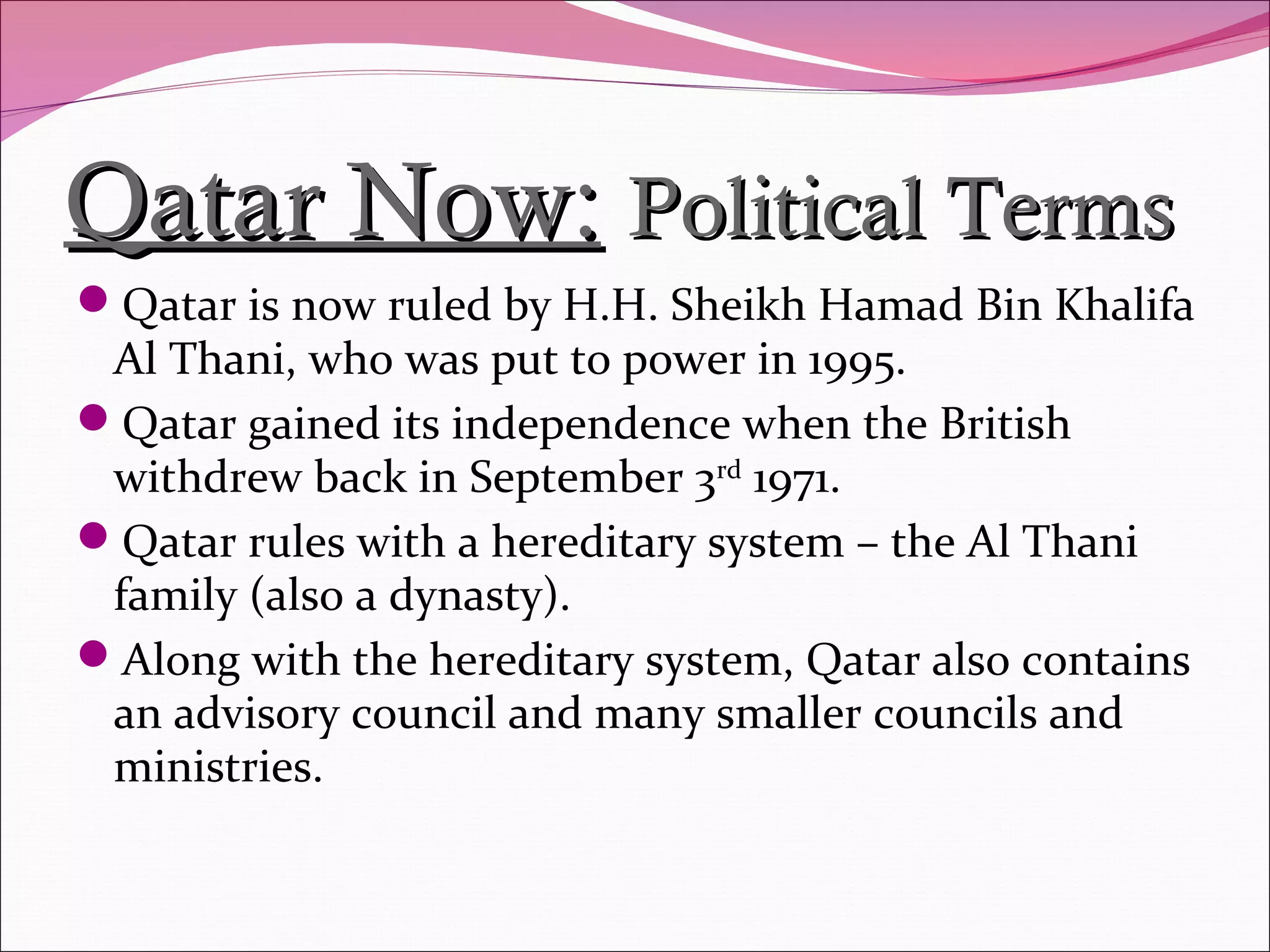 The state of qatar | PPT