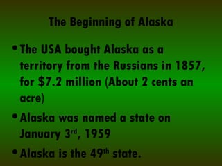Alaska State Quarter | PPT | Currencies | Economy