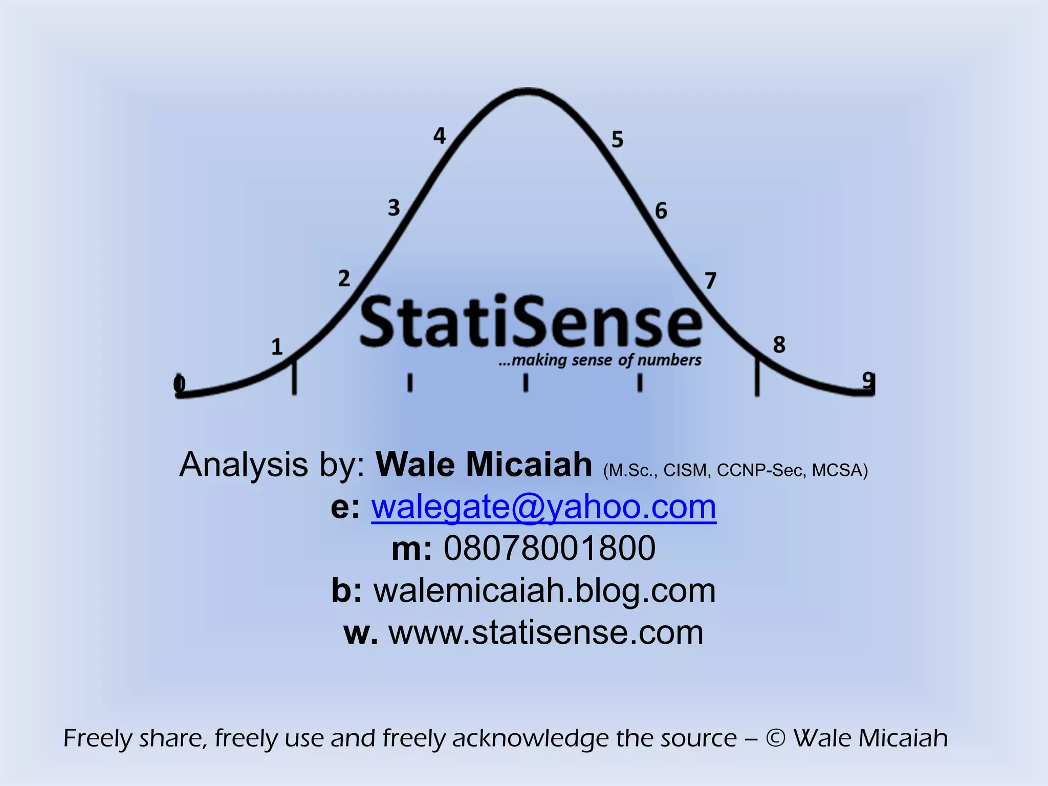 The statiSense Idea - review of presentation | PDF