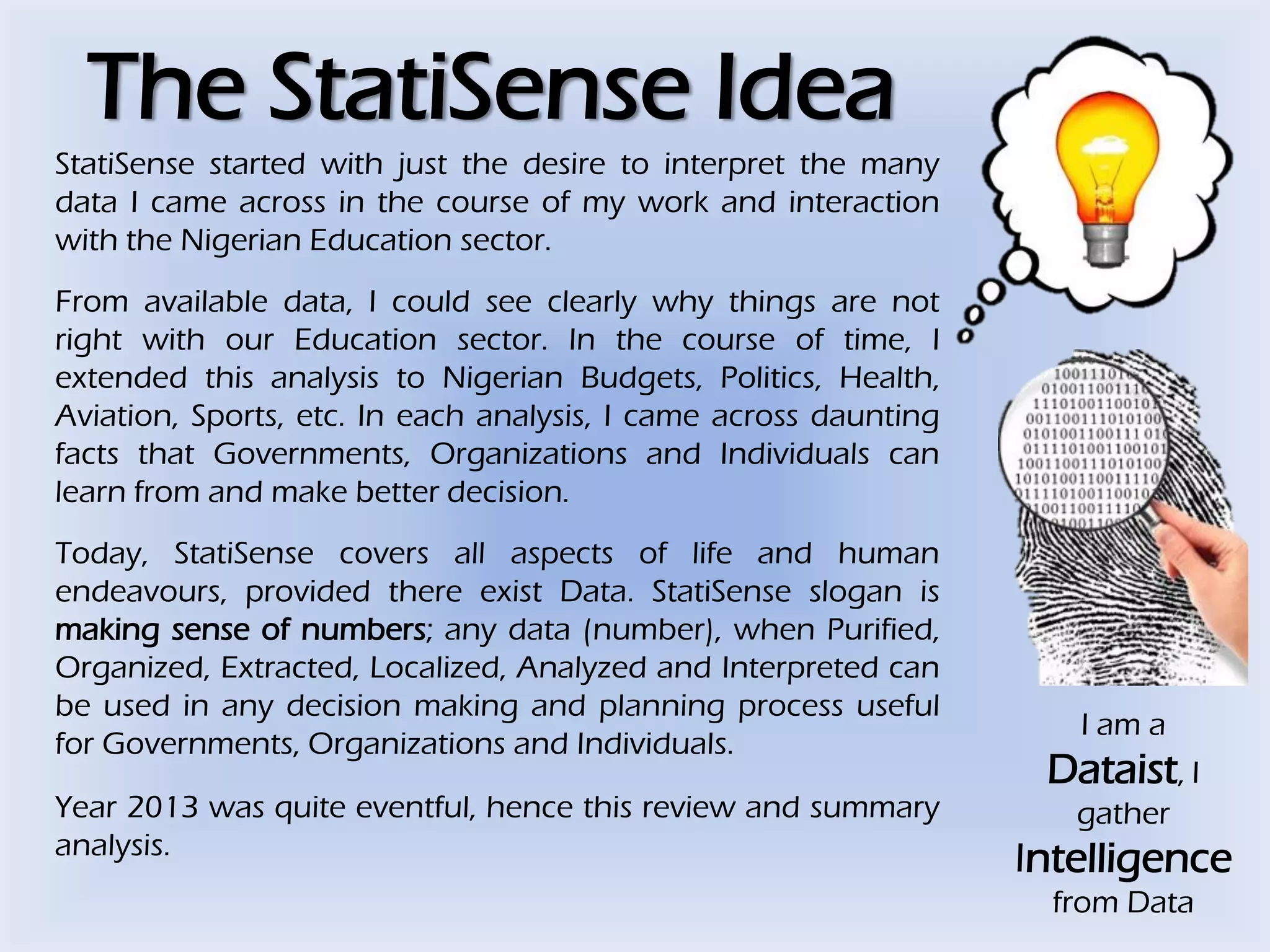 The statiSense Idea - review of presentation | PDF