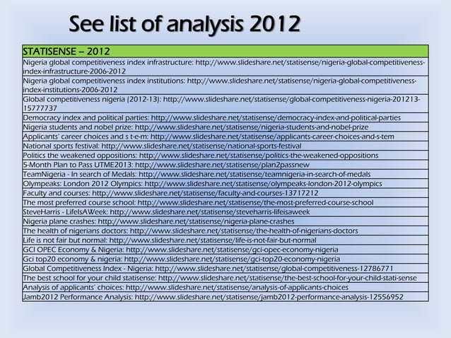 The statiSense Idea - review of presentation | PDF