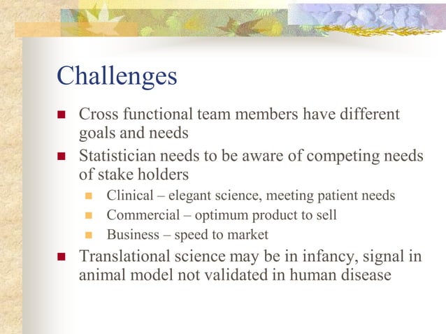 The Statisticians Role in Pharmaceutical Development | PDF