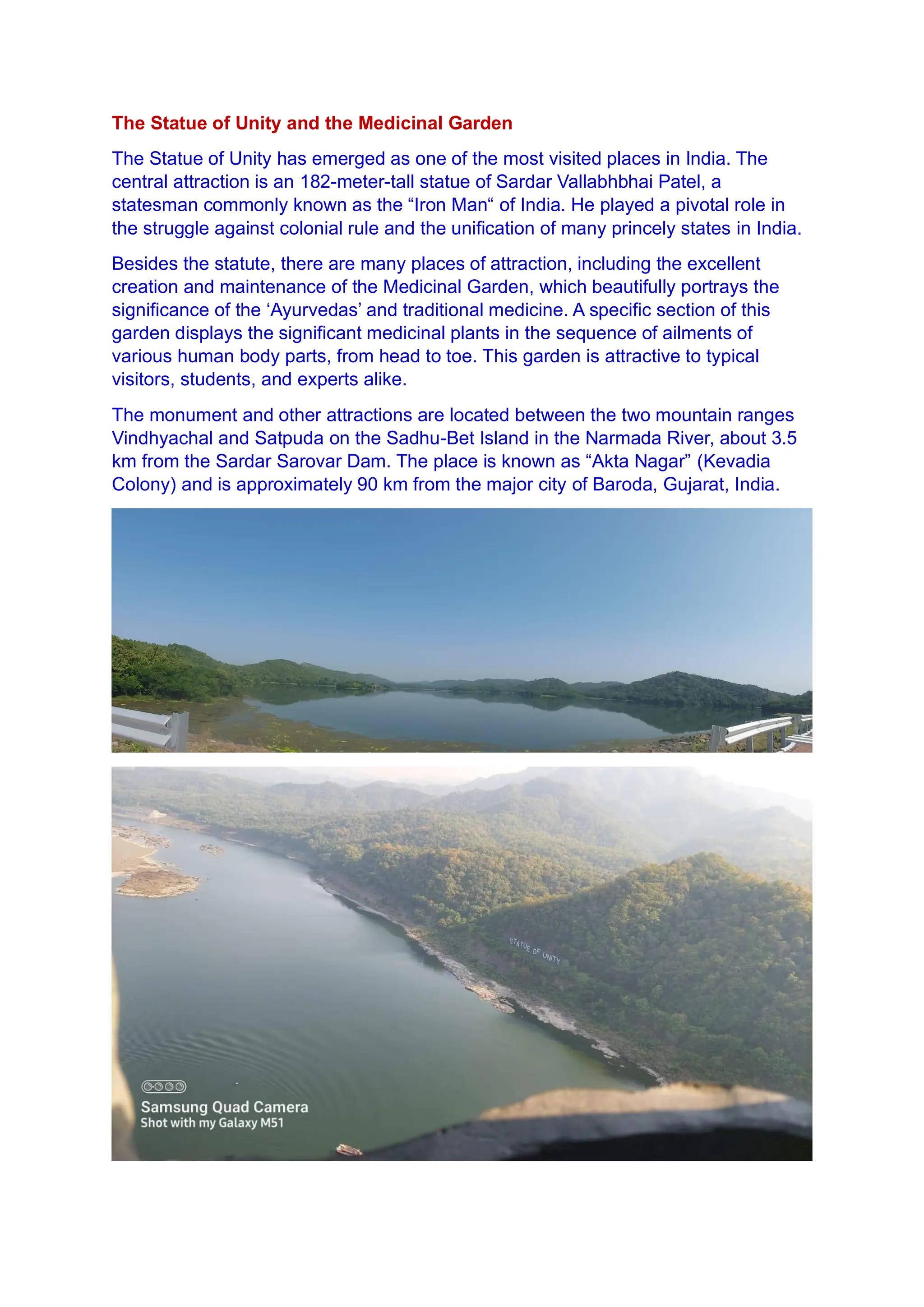 The Statue of Unity and the Medicinal Garden.pdf