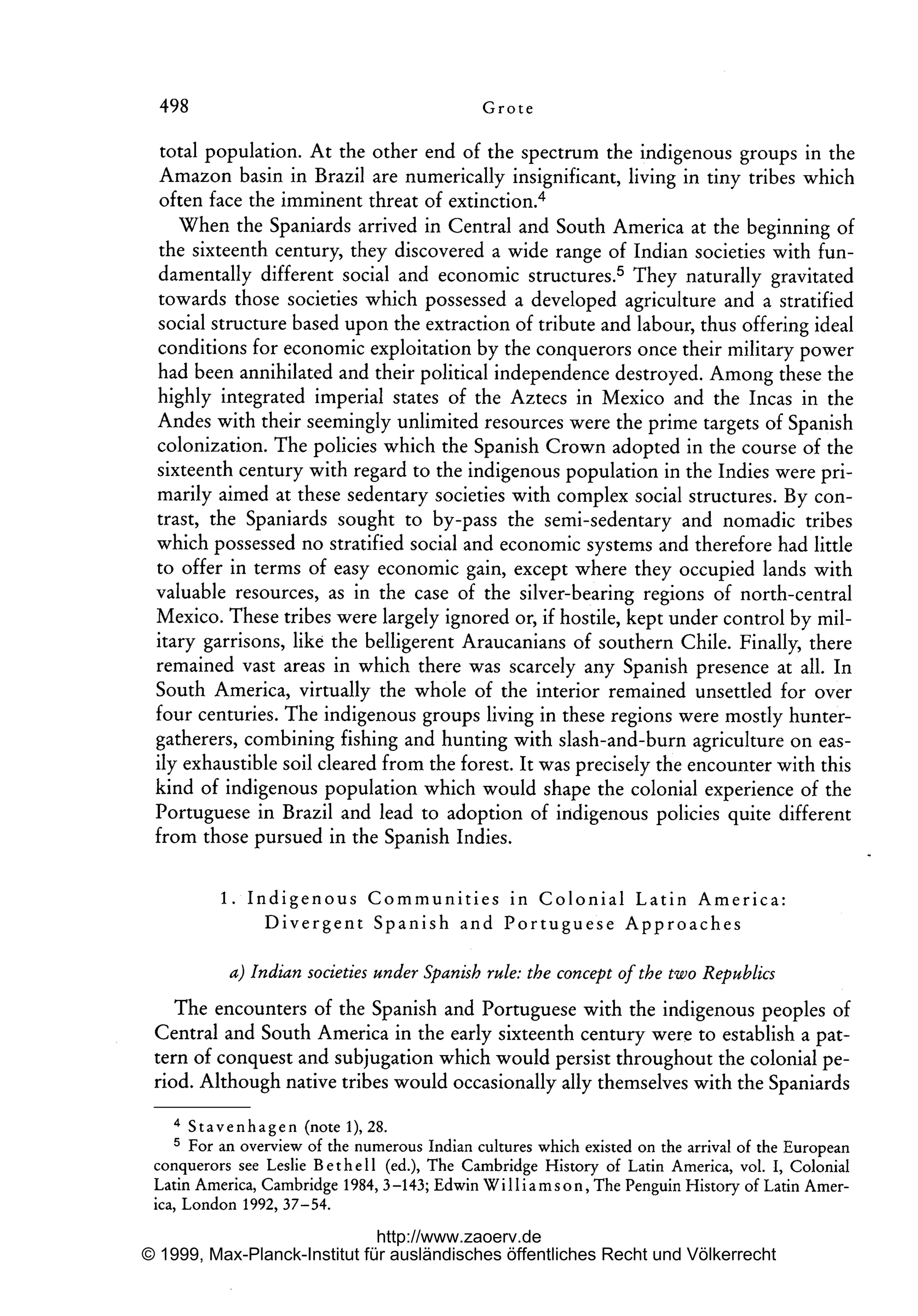The status and rights of indigenous peoples in latin america | PDF