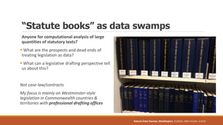 The statute data swamp, Waddington CLS2022 | PPT