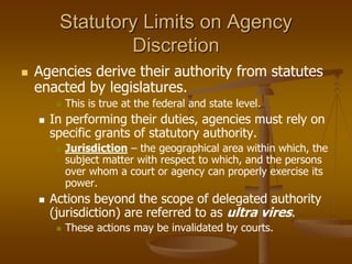 The statutory authority of agencies | PPTX